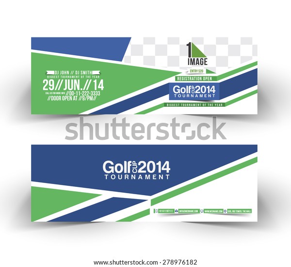 Golf Cup Header Banner Design Stock Vector (Royalty Free) 278976182