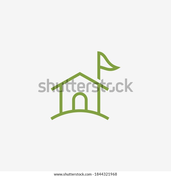 Golf House Logo Design Simple Modern Stock Vector (Royalty Free ...