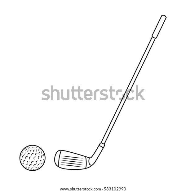 Golf Icon Outline Style Isolated On Stock Vector (Royalty Free) 583102990