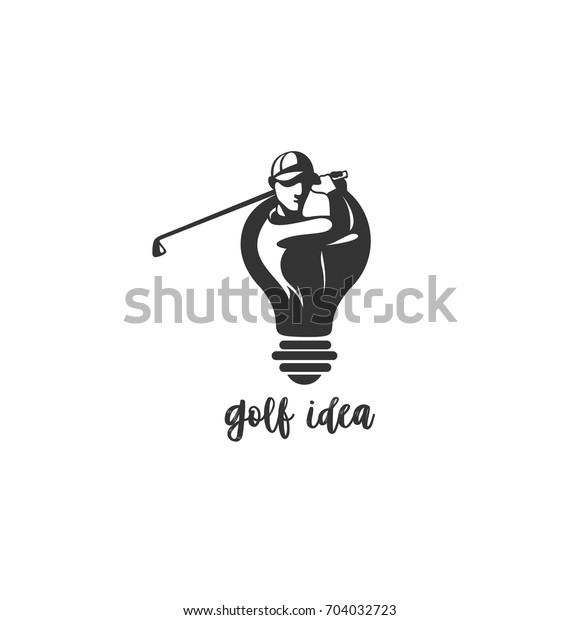 Golf Icon Swinging Stick Man Cap Stock Vector (Royalty Free) 704032723 ...
