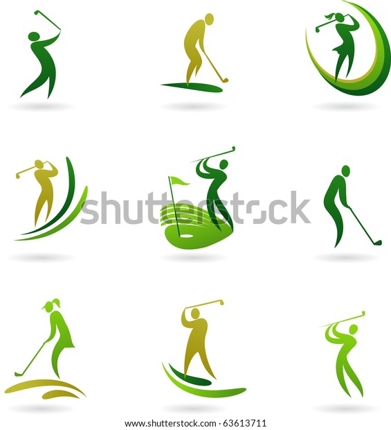 Golf Icons Collection Stock Vector (Royalty Free) 63613711 | Shutterstock