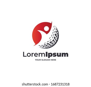 Golf Leader Logo Design Vector Template Stock Vector (Royalty Free ...
