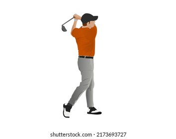 Golf Man Athlete High Vector Stock Vector (Royalty Free) 2173693727 ...