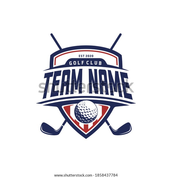 Golf Shield Emblem Badge Logo Design Stock Vector (Royalty Free ...