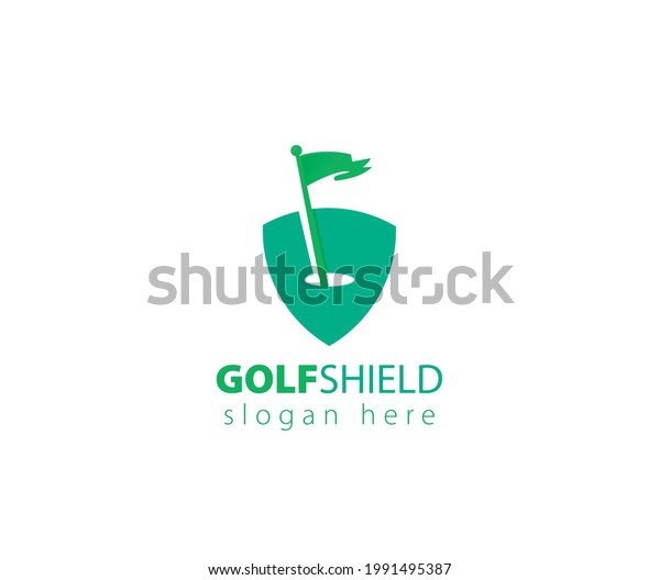 Golf Shield 로고 디자인 기호 스톡 벡터(로열티 프리) 1991495387 | Shutterstock