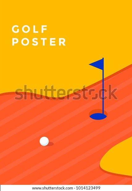 Golf Tournament Poster Design Template Vector Stock Vector (Royalty ...