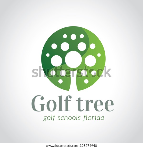 Golf Tree Golf Logovector Logo Template Stock Vector (Royalty Free ...
