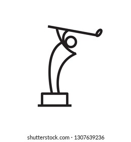 Golf Trophy Icon Outline Stock Vector (Royalty Free) 1307639236