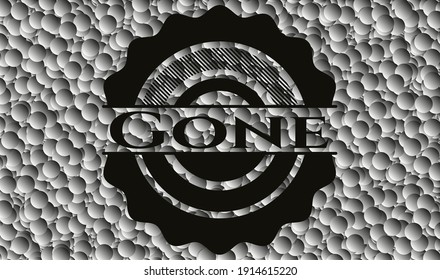 Gone Black Emblem Grey Bubbles Background Stock Vector (Royalty Free ...