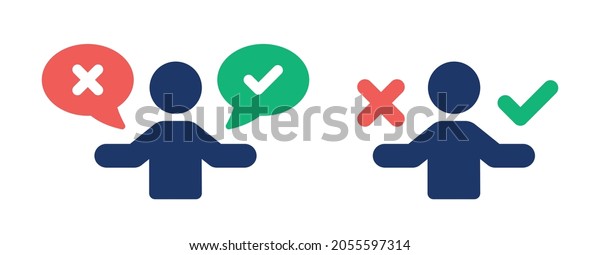 Good Bad Decision Icon Choice Icon Stock Vector (Royalty Free ...