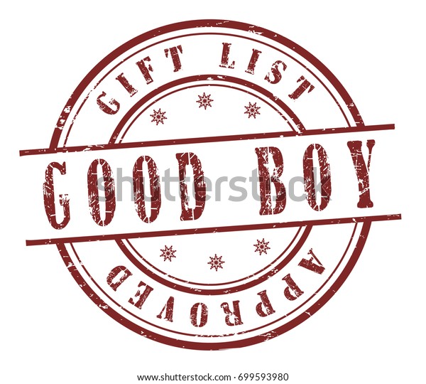 Good Boy Gift List Approved Grunge Stock Vector (Royalty Free ...