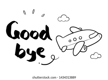 Good Bye Doodle White Background Stock Vector (Royalty Free) 1434313889 ...
