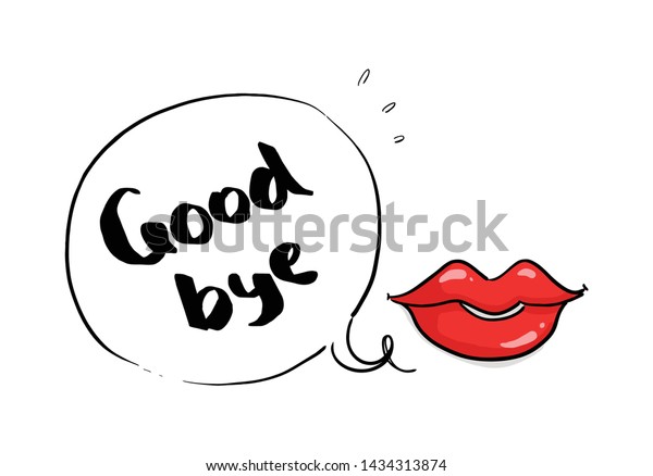 Good Bye Doodle White Background Stock Vector (Royalty Free) 1434313874 ...