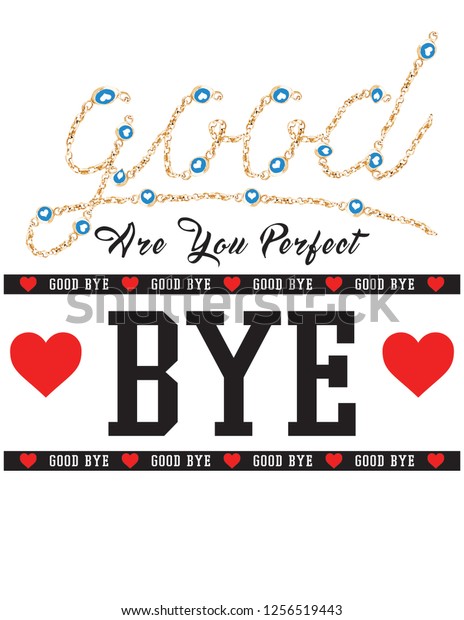 Стоковая векторная графика «Good Bye Slogan Design Print» (без ...