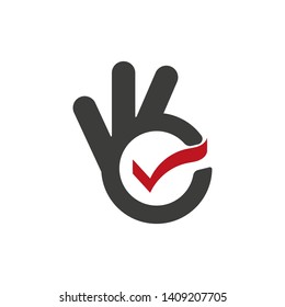 Good Check Logo Design Template White Stock Vector (Royalty Free ...