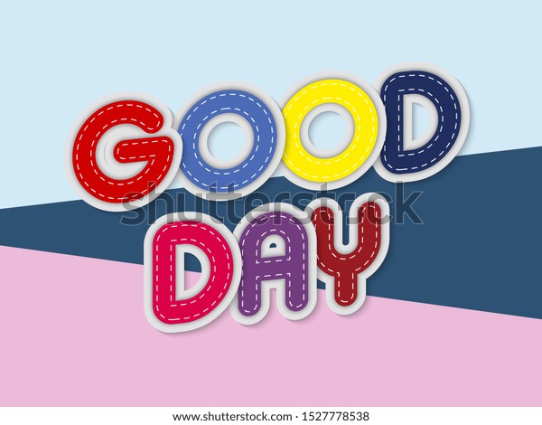 Stock vektor „Good Day Letters Banner Border Stitches“ (bez autorských ...