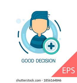 Good Decision Vector Modern Flat Line Stock Vector (Royalty Free ...