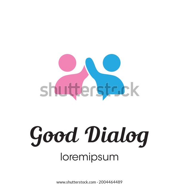 Good Dialog Logo Symbol Template Design Stock Vector (Royalty Free ...