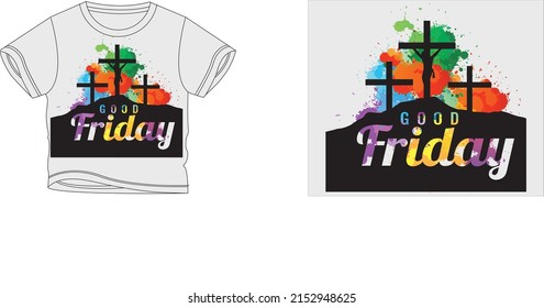 Good Friday Tshirt Design Background Color Stock Vector (Royalty Free ...