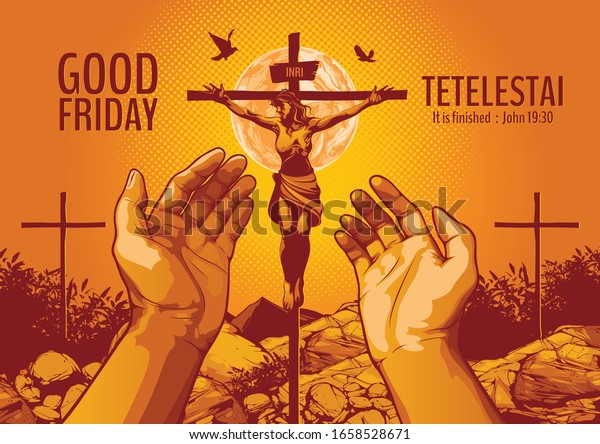 Good Friday Vector Illustration Jesus Christ Stock Vector (Royalty Free ...