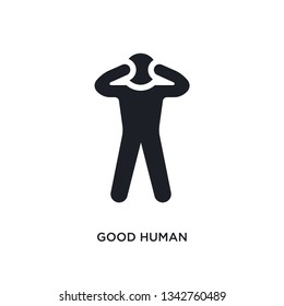 Good Human Isolated Icon Simple Element Stock Vector (Royalty Free ...