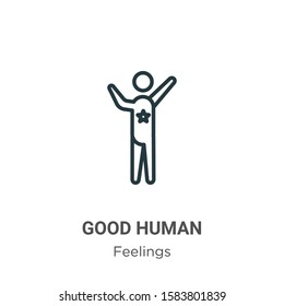 Accomplished Human Outline Vector Icon Thin Stock Vector (Royalty Free ...