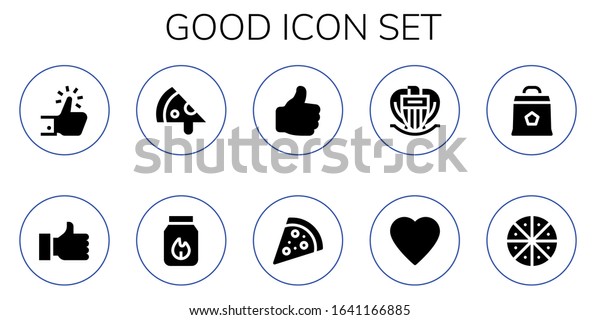 Good Icon Set 10 Filled Good Stock Vector (Royalty Free) 1641166885 ...