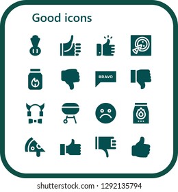Good Icon Set 16 Filled Good Stock Vector (Royalty Free) 1292135794