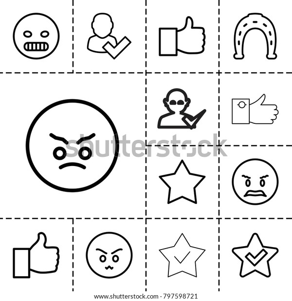 Good Icons Set 13 Editable Outline Stock Vector (Royalty Free ...