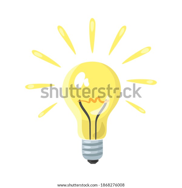 Good Idea Light Bulb Symbol Creative Stock Vector (Royalty Free ...