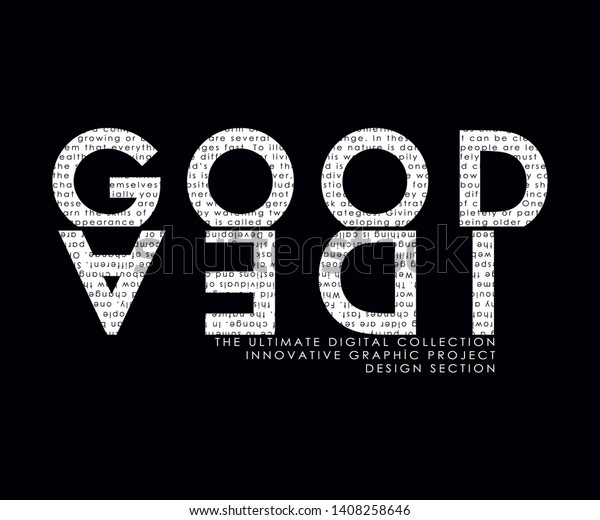 Good Idea Text Slogan Tshirt Printing Stock Vector (Royalty Free ...