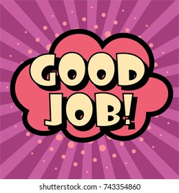 Good Job Comic Book Explosion Vector: vector de stock (libre de ...