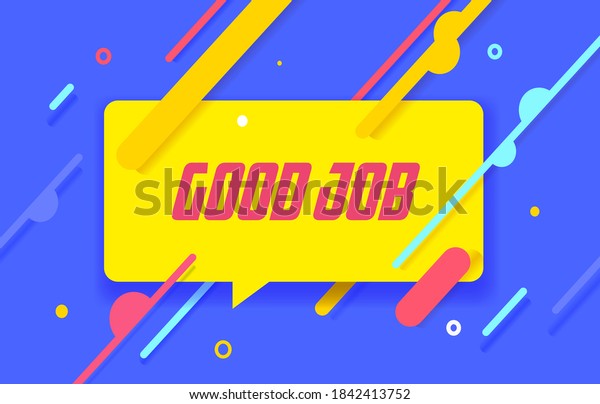 Good Job Design Banner Vector Template Stock Vector (Royalty Free ...