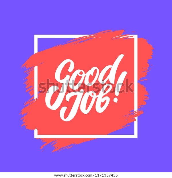 Good Job Greeting Card Stock Vector (Royalty Free) 1171337455 ...