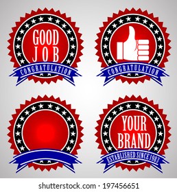 Good Job Red Label Vector Illustration: vector de stock (libre de ...