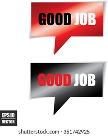 Good Job Speech Bubbles Square Template Stock Vector (Royalty Free ...