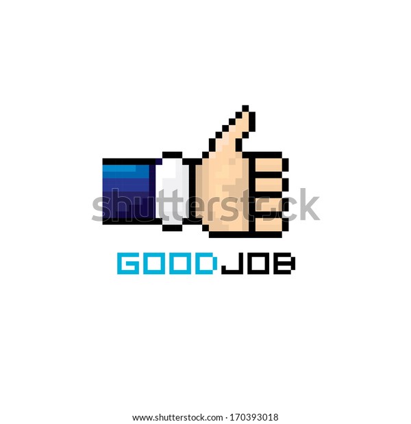 Good Job Vector Icon Pixel Art Stock Vector (Royalty Free) 170393018 ...