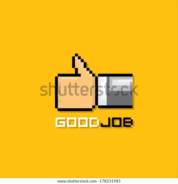 Good Job Vector Icon Pixel Art Stock Vector (Royalty Free) 178231985 ...