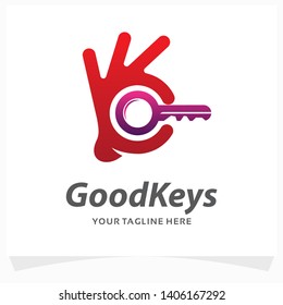 Good Keys Logo Design Template Stock Vector (Royalty Free) 1406167292 ...