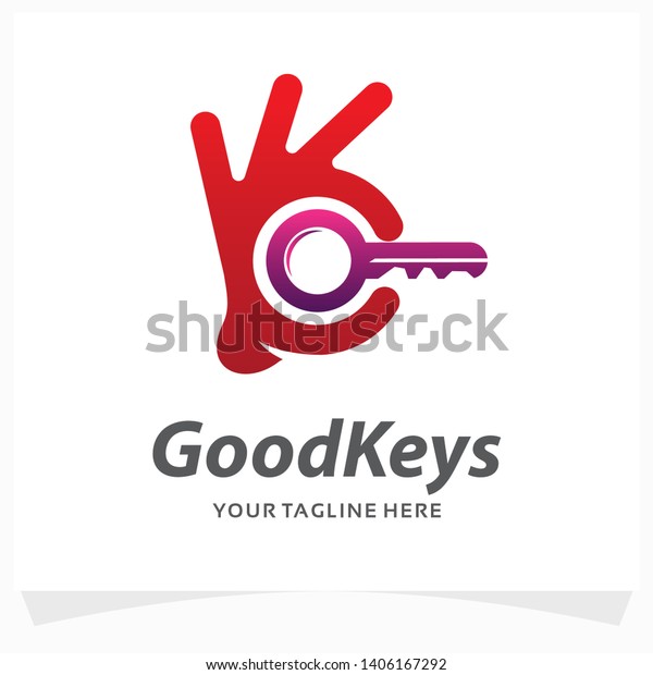 Good Keys Logo Design Template Stock Vector (Royalty Free) 1406167292 ...