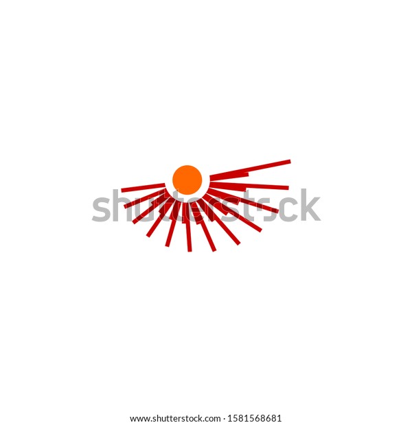 Good Looking Logo Orange Eye Sun: vector de stock (libre de regalías ...