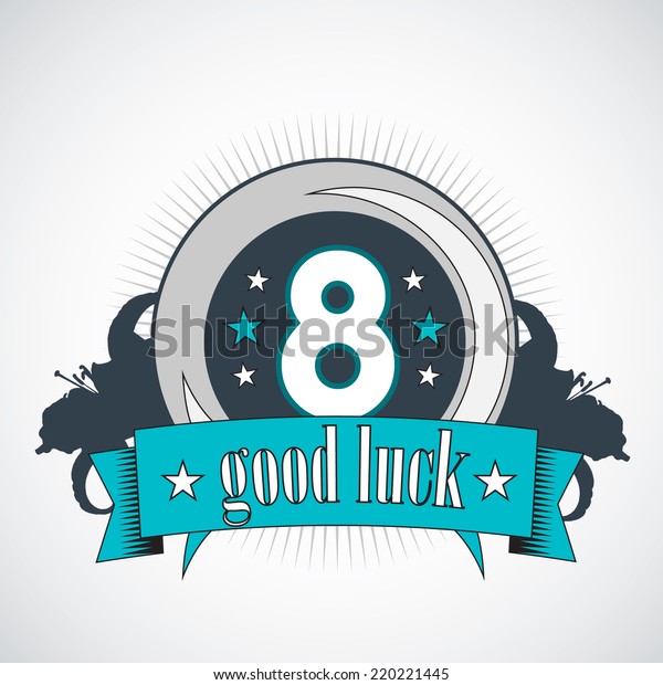Good Luck Ball Emblem Stock Vector (Royalty Free) 220221445