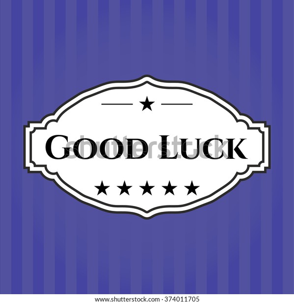 Good Luck Banner Card Stock Vector (Royalty Free) 374011705 | Shutterstock