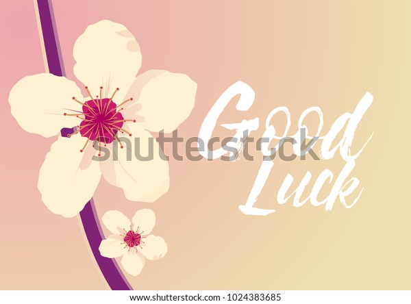 Good Luck Beautiful Greeting Card Flower Stock Vector (Royalty Free ...
