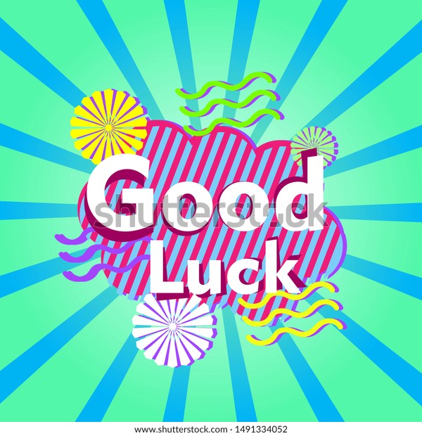 Good Luck Beautiful Greeting Card Background: vector de stock (libre de ...
