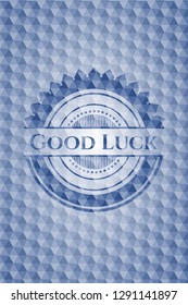 Good Luck Blue Emblem Geometric Pattern Stock Vector (Royalty Free ...