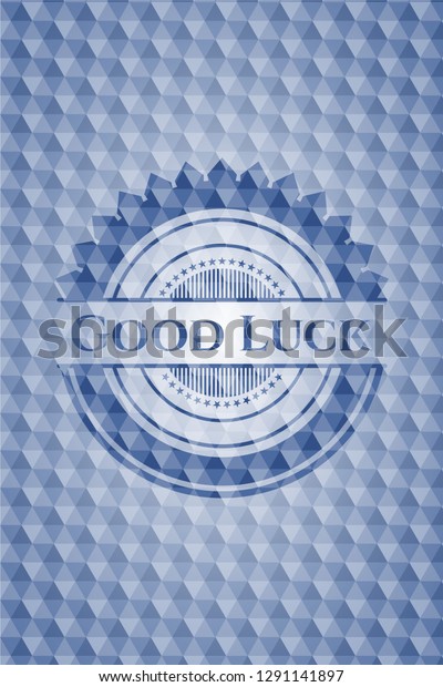 Good Luck Blue Emblem Geometric Pattern Stock Vector (Royalty Free ...
