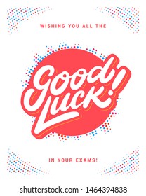 Good Luck Farewell Card Vector Lettering Stock Vector (Royalty Free ...