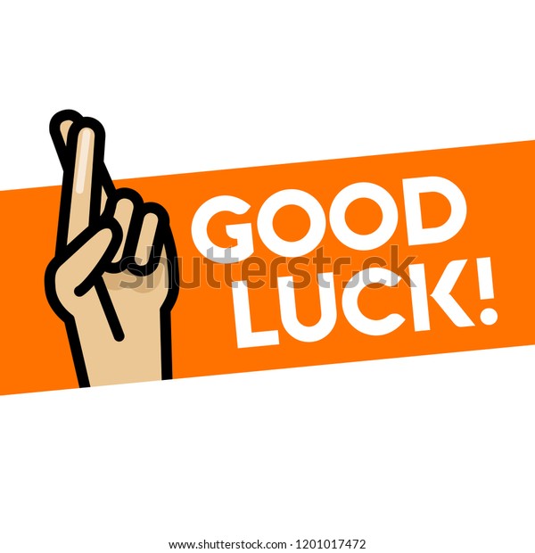 Good Luck Fingers Crossed Vector Illustration: Stock-Vektorgrafik ...