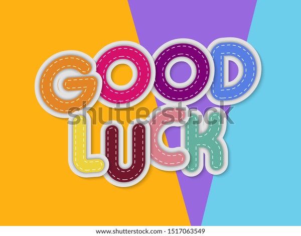 Good Luck Letters Banner Border Stitches 库存矢量图（免版税）1517063549 ...